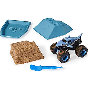 Monster Jam, Megalodon Monster Dirt Starter Set, Featuring 8oz of Monster Dirt and Official 1:64 Scale Die-Cast Monster Jam Truck