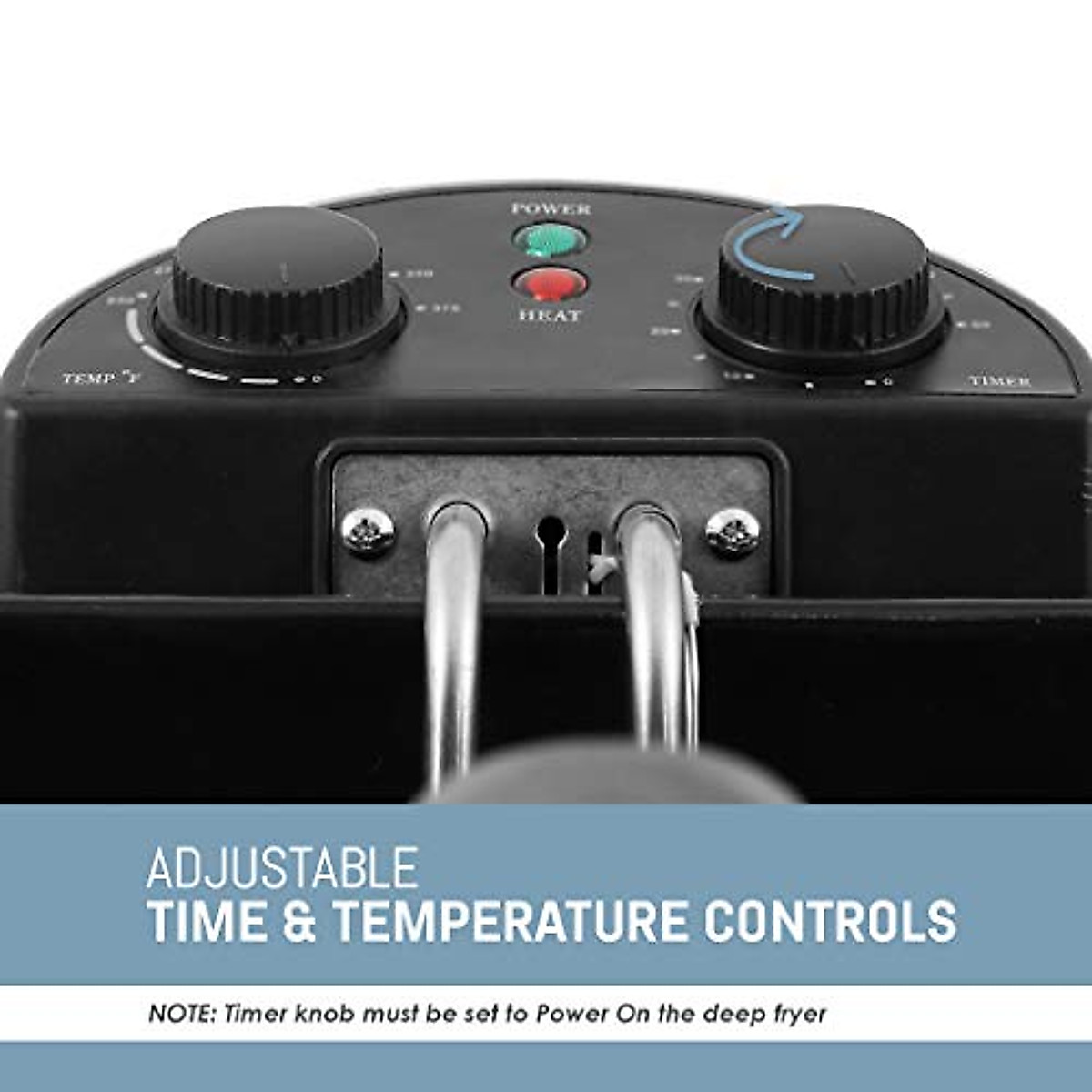 Elite Gourmet EDF-401T Electric Immersion Deep Fryer 3-Baskets, 1700-Watt, Timer Control, Adjustable Temperature, Lid with Viewing Window and Odor Free Filter, Stainless Steel and Black