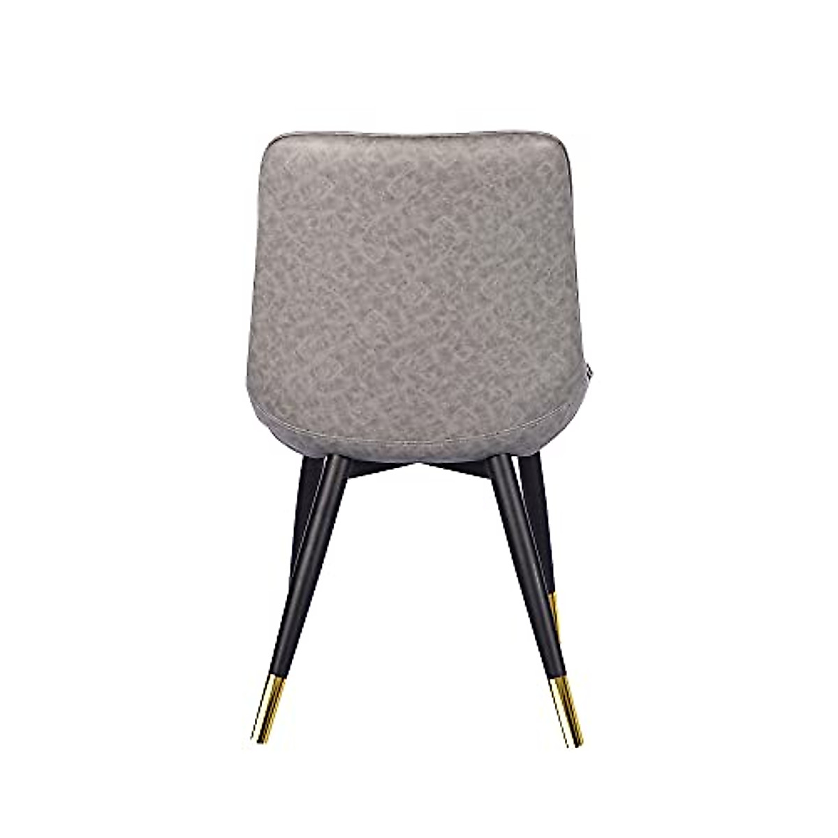 GIA Retro Armless Upholstered Side Dining Chair with Vegan Leather, Gray,Qty of 1