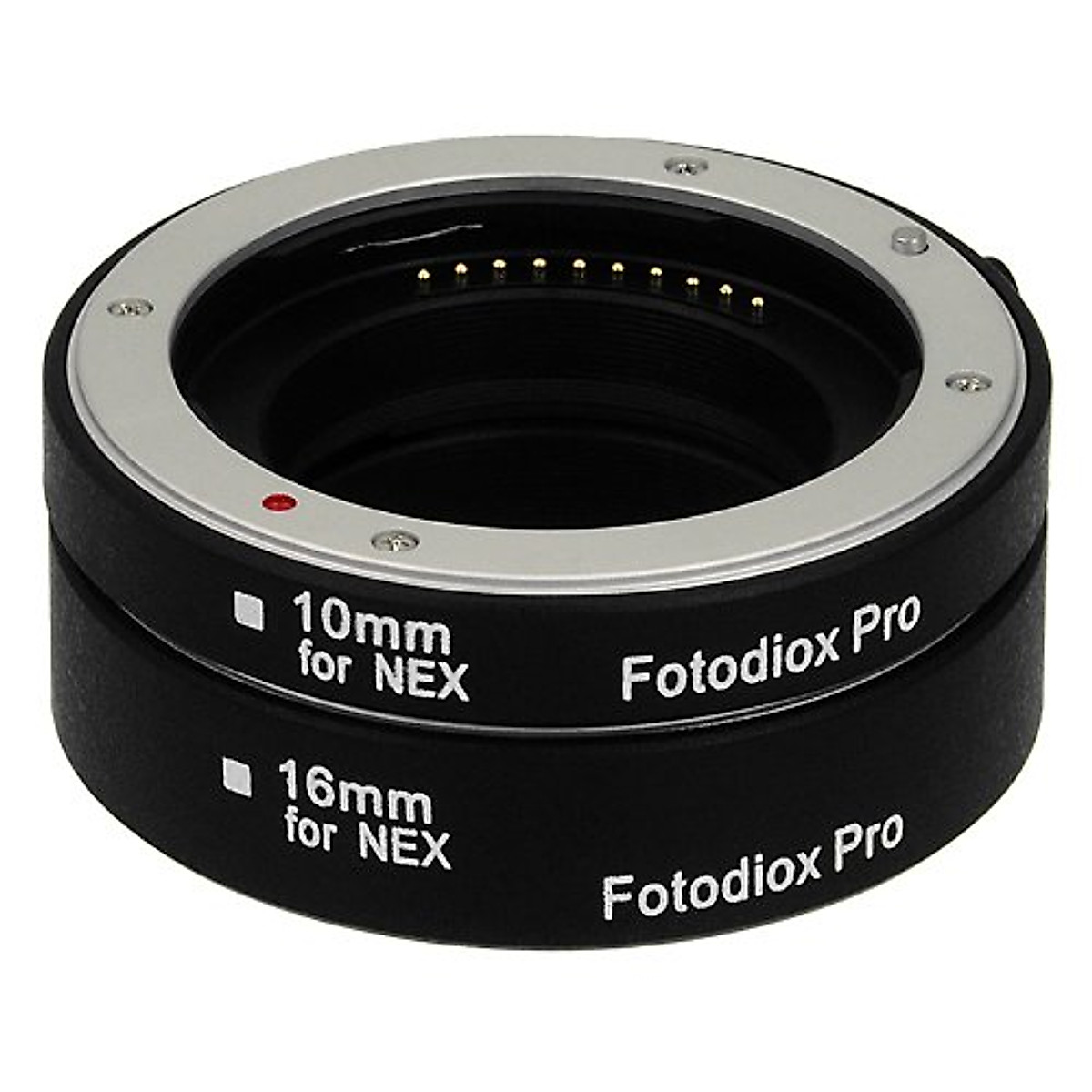 Fotodiox Pro Automatic Macro Extension Tube Kit for Sony E-Mount (NEX) Mirrorless Camera System with Auto Focus (AF) and TTL auto Exposure for Extreme Close-up (10mm, 16mm)