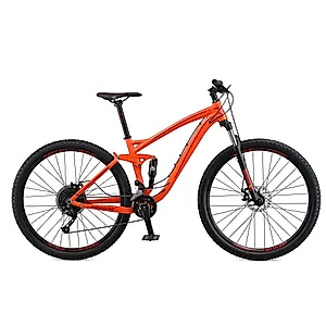 Mongoose Salvo Trail Adult Mountain Bike, 29-inch Wheels, 18-Speed Trigger Shifters, Lightweight Aluminum Large Frame, Disc Brakes, Orange