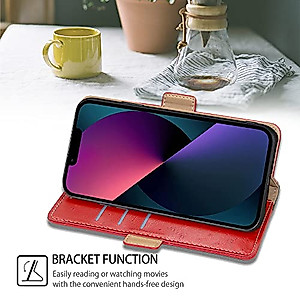 Fansipro Wallet Folio Case for Oppo Reno 2, Premium PU Leather Slim Fit Cover for Reno 2, 3 Card Slots, Well Fit, Red