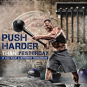 Yes4All Steel Mace Bell for Strength Training, Shoulder, Grips & Forearms Workouts - 15 Pounds