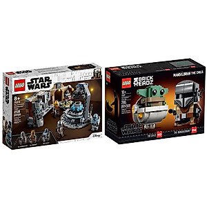 LEGO Star Wars The Armorer's Mandalorian Forge 75319 + Brickheadz Mandalorian & The Child 75317 Exclusive Set