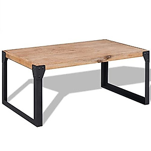QJBSAVVA Coffee Table Solid Acacia Wood 39.4"x23.6"x17.7",Entrance Table Tray Tables Center Table Low Table Suitable for Meeting Rooms, Reception Rooms, Offices