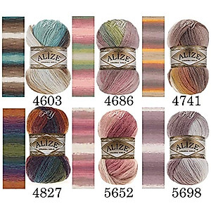 9 skn (9 Balls) Alize Angora Gold Batik, Wool Yarn, Acrylic Yarn, Knitting Yarn, Crochet Yarn, Wool Yarn, Sweater Yarn, Turkish Yarn