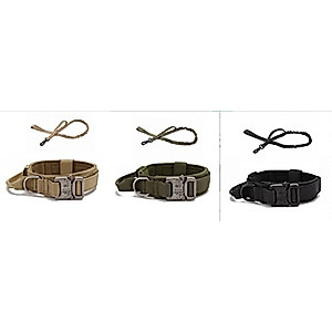 Tactical Dog Military Collar and Leash Set (Medium, Green)