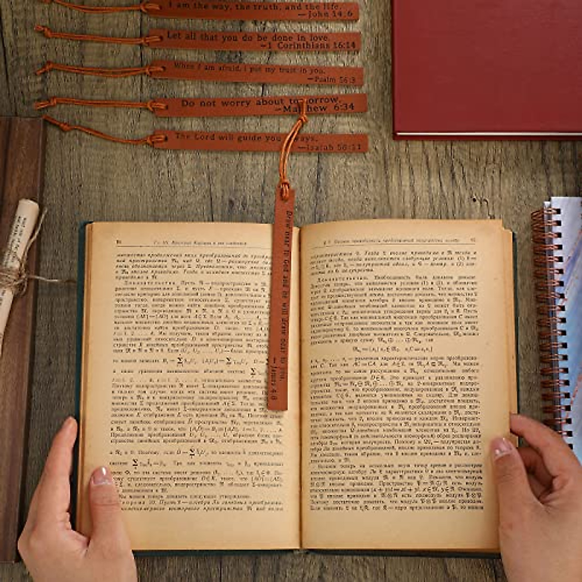 20 Pcs Leather Christian Bookmarks with Tassels Inspirational Bible Bookmarks Scripture Leather Bookmark Bible Verse Religious Bookmarks for Men Women Book Reading Bookworm Book Lovers Readers Gifts