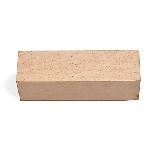 Bird's Eye Maple Wood Knife Handle BLOCK (Each Piece is Unique) 5" x 1-1/2" x 1-1/2"