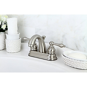 Elements of Design EB5618AL Chicago 4" Centerset Lavatory Faucet with Retail Pop-Up, 3-5/8" in Spout Reach, Brushed Nickel