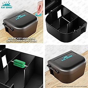 Kat Sense Mouse Bait Station, Rodent Box to Secure Mice Poison, Mouse Traps Outdoor, Tamper Proof Mousetraps No See Kill, New Better Design Opens Easily with Key & Entices Mice to Enter, Set of 4