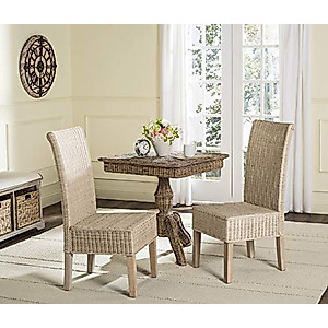 Safavieh Home Collection Arjun Grey Wicker 18-inch Dining Chair