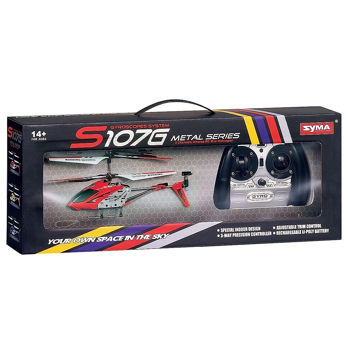 Syma S107/S107G R/C Helicopter with Gyro- Red