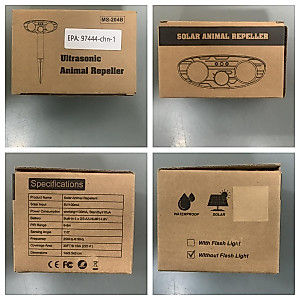 Jahy2Tech Ultrasonic Animal Repeller Outdoor Solar Animal Repeller Deer Repellent Devices Sonic Cat Deterrent Waterproof Motion Activated Squirrel Rabbit Repellent Raccoon Repellent for Yard (2)