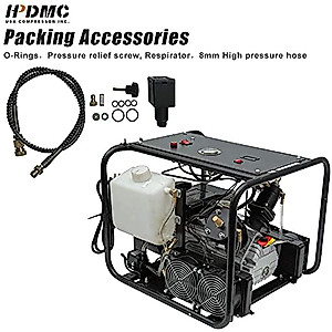 HPDMC High Pressure Air Compressor 110V - 2.2KW / 3HP - 2.1CFM @ 4500psi PCP Paintball Fill Station & Charging System, an Oil Water Separator for Free