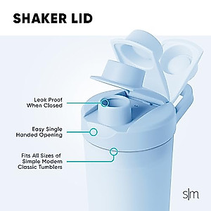 Simple Modern Plastic Protein Shaker Bottle with Ball 24oz | Shaker Cup for Protein Mixes, Shakes and Pre Workout | Rally Collection | Forget Me Not