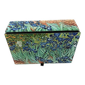 Vincent Van Gogh Glass Jewelry Keepsake Box (Iris)