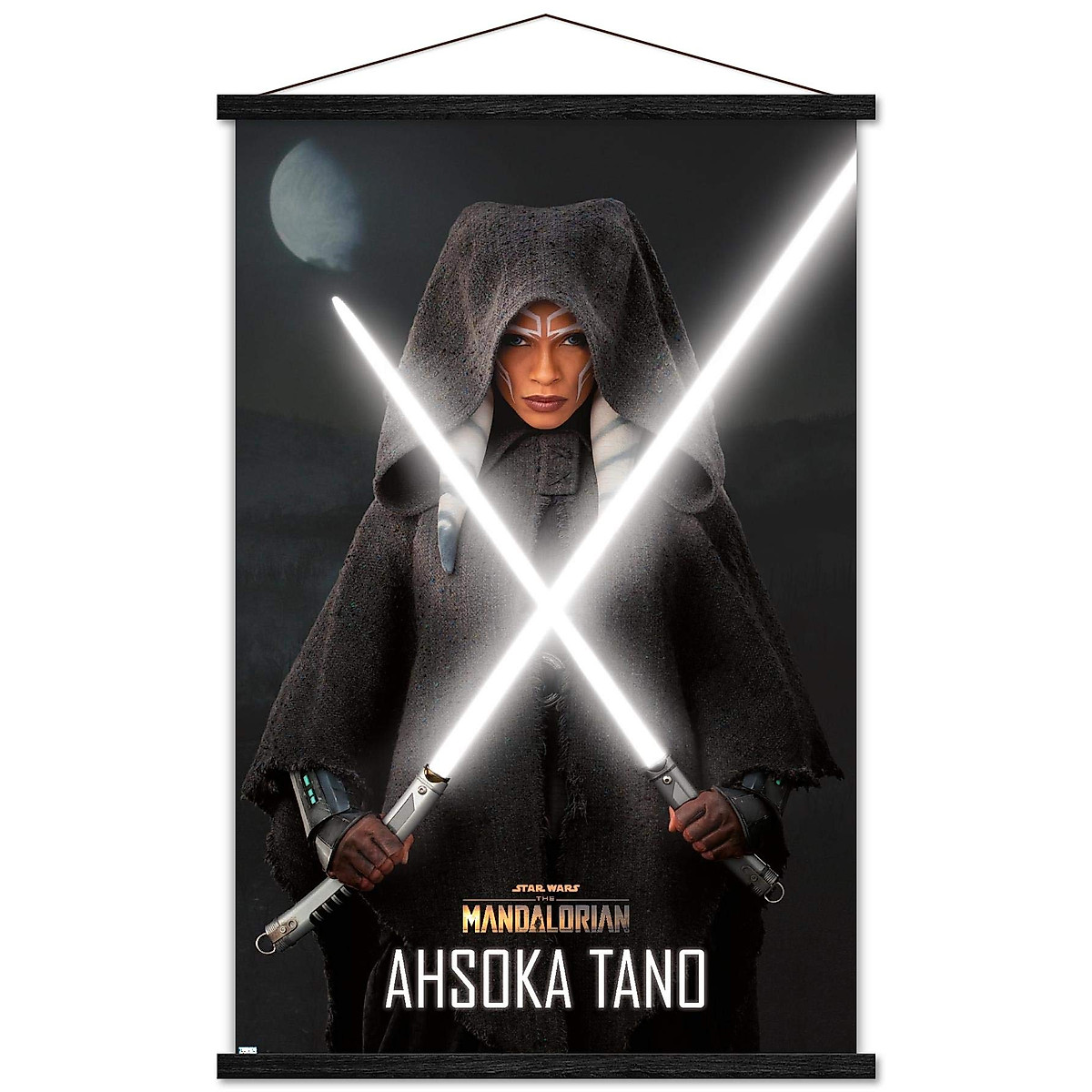 Star Wars The Mandalorian Season 2 - Ahsoka Lightsabers Wall Poster with Magnetic Frame