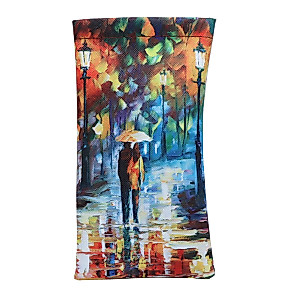 Outman PACK of 3 pcs Squeeze Top Sunglasses Pouch Eyeglass Cases Eyeglass Holder