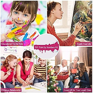 FILASLFT Paint by Number for Adults, Forest Path Paint by Numbers for Adults Beginner, Maple Leaf Painting by Number DIY Landscape Painting,Perfect for Home Wall Decoration 16x20 Inch.