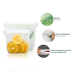 Silicone Food Storage Bag 4size Bundle (4size bundle, Green) (BP-003)