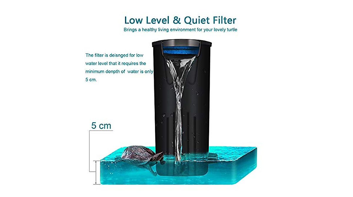 K1-Store Turtle Aquarium Filter for Low Water Levels | Easy Install ...