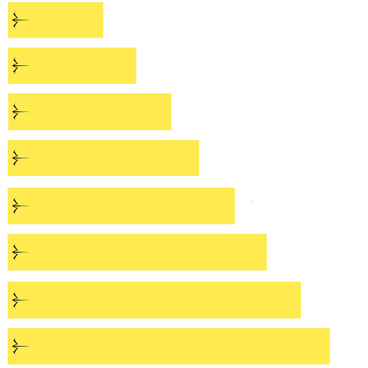 White Water Archery Matte Finish Solid Yellow Icon 15pc Pack Arrow Wraps Choose Length Width (9, 75)