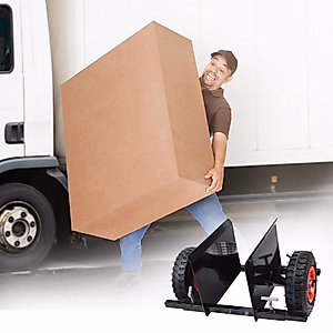 DBREAKS Heavy Duty Panel Dolly, Adjustable Door Dollys with Wheels, 8" Pneumatic Wheels, 600LBS Capacity All Terrain Moving Cart Panel Dolly for Drywall Sheet Heavy Appliance & Material Handling(Red)