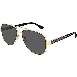 Gucci Sunglasses GG 0528 S- 006 Gold/Grey Crystal