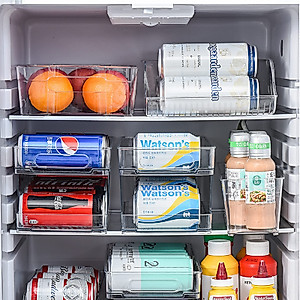 ZOAJU 2-Layer Soda Can Organizer for Refrigerator Can Dispenser Pantry Storage Rack for Freezer Countertops Cabinets Pantry, Automatic Dispensing