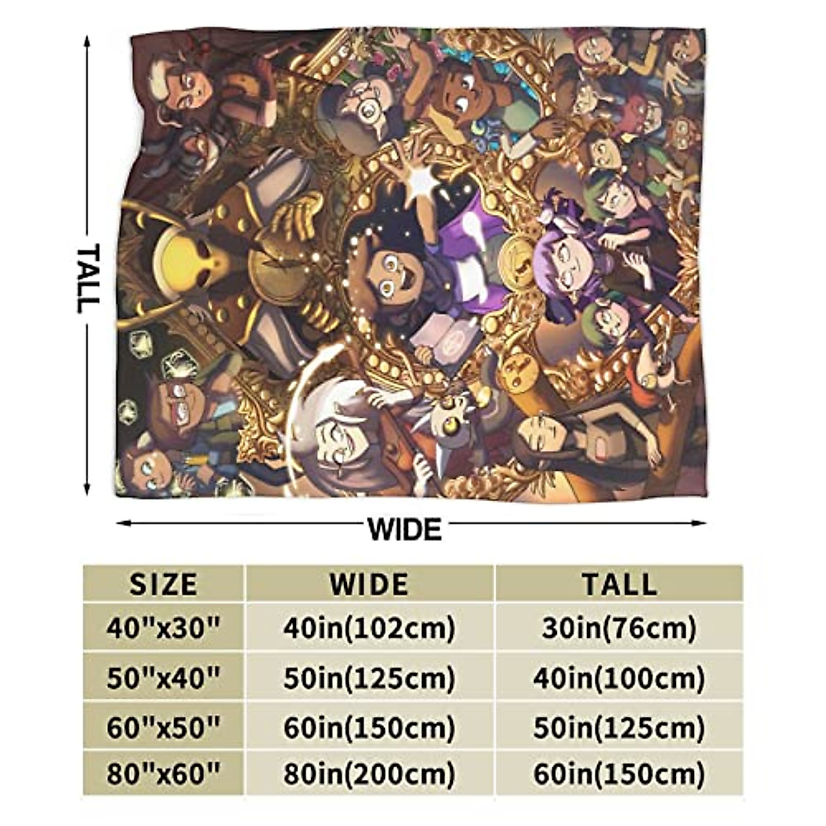 atgzfdr The Owl Anime House Blanket Throw Blankets Ultra Soft Flannel Lightweight Throws for Couch, Bed,All Seasons Use 80"x60"