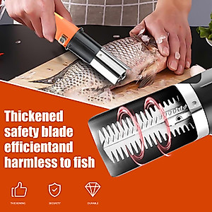 Powerful Cordless Electric Fish scale tools,Two-way Rotated,Electric Fish Scaler Remover,More Efficient And Faster Fish Descaler Tool