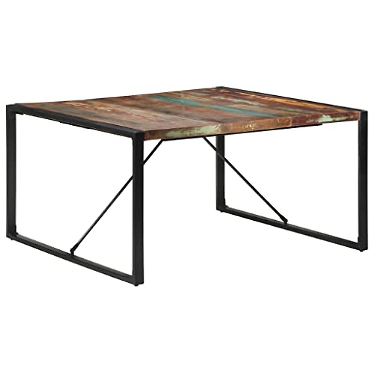 AJSEOYBS Large Dining Table,Industrial Rustic Kitchen Dining Room Table, Dinner Table for Kitchen, Living Room,Dining Table 55.1"x55.1"x29.5" Solid Reclaimed Wood