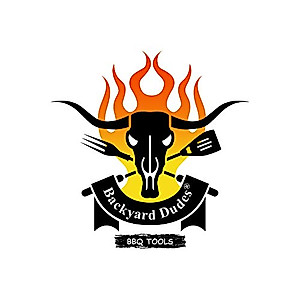 Backyard Dudes BBQ Grill Cleaning Brass Brush 16" -Made in USA -Heavy Duty Real Brass Extra Wide Two Levels of bristles are Soft Safe for Porcelain Enamel grates (16 inches)