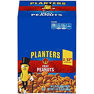 Planters Heat Peanuts, 1.75 Ounce (Pack of 18)