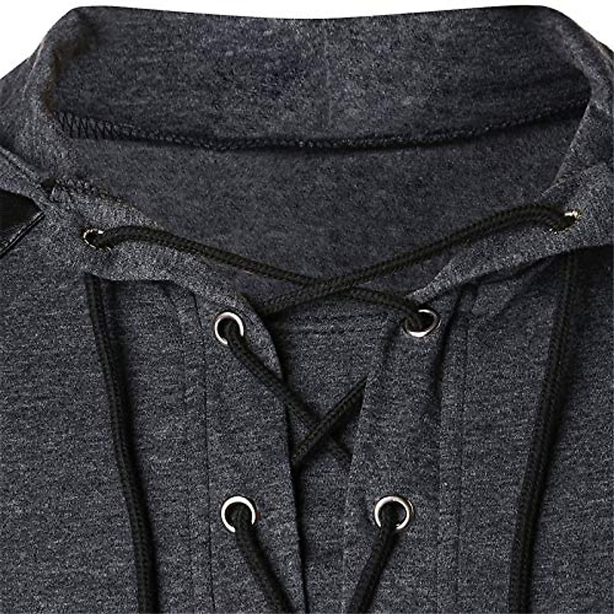 BEIBEIA Men Fashion Drawstring Vintage Hooded Sweatshirt Solid Long Sleeve Hoodie Casual Fall and Winter Pullover Tops Workout Gym Fitness Button Crop Print Shirt Sports Tunic Running Racerback Tee