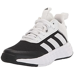 adidas Originals Flex Basketball Shoe, Black/White/Black, 2 US Unisex Little Kid