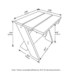 Furinno Tioman Outdoor Side Table Flower Stand, Pine Wood