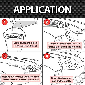 Malco Prizm Car Wash – Hard-Working, High-Foaming Automotive Cleaner/Formulated to Remove Soils and Rinse Away Cleanly/Excellent Cleaning Performance and Value / 1 Gallon (123201)