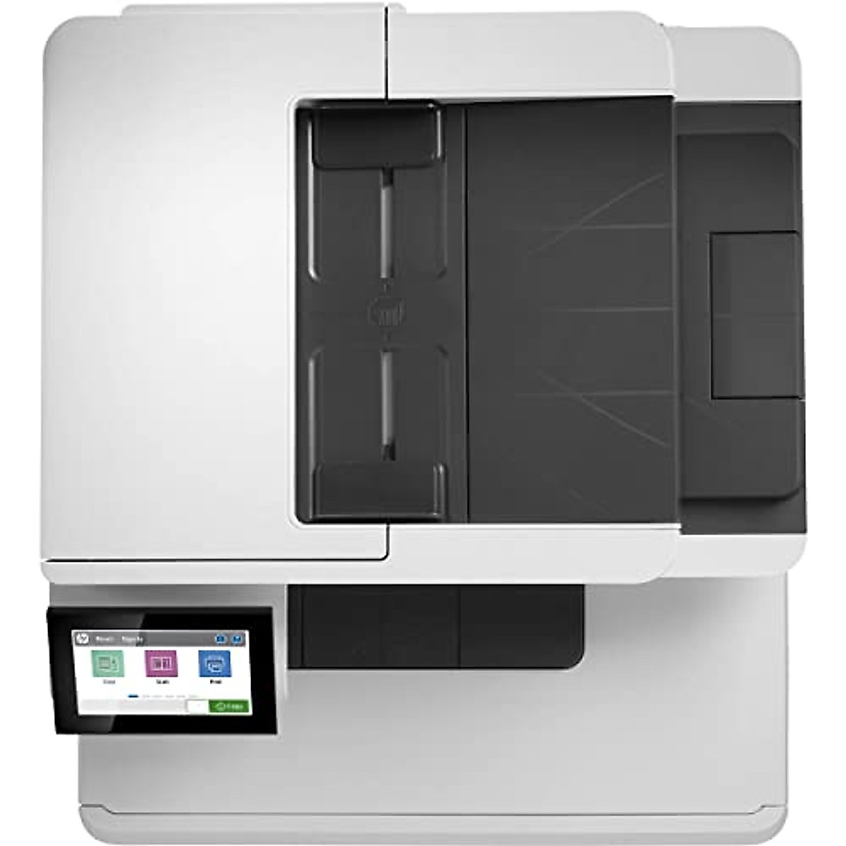 HP Laserjet Enterprise MFP M480f All-in-One Wired Color Laser Printer, White - Print Scan Copy Fax - 4.3" Touchscreen, 29 ppm, Auto Duplex Printing, 50-Sheet ADF, Ethernet, Cbmou External Webcam