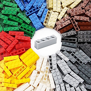 Feleph 360 Pieces 1x4 Bricks Classic Parts Building Creative Play Blocks Set Toy Classic Accessories Compatible with 3010 3066 Major Brick Brands (Multicolored)