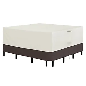 Easy-Going Patio Furniture Cover 64"x64" Square Outdoor Table and Chair Set Covers Waterproof UV Resistant Outdoor Sectional Sofa Set Covers, Beige/Brown