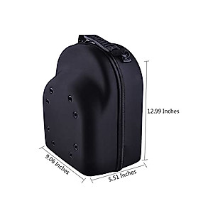Hat Travel Case, Hat Storage for Baseball Caps, Hat Organizer Bag Box Storage for Baseball Cap, Caps Carrier Ball Hat Holder for 6 Caps, Travel Hat Display Carrier Bag Black