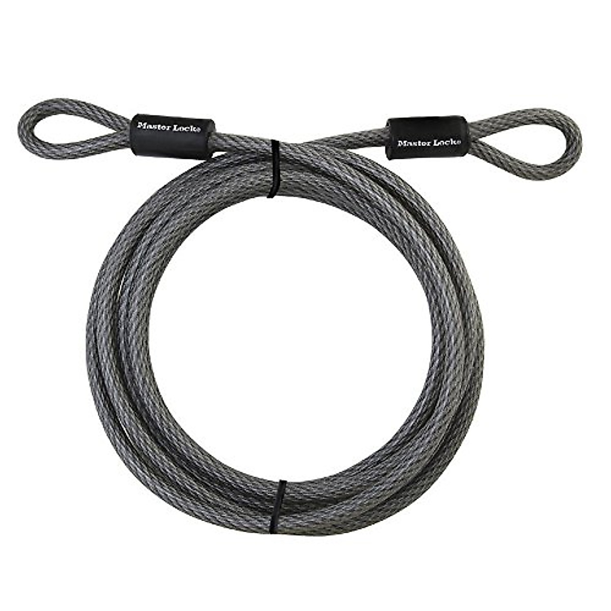 Master Lock 72DPF Steel Cable with Looped Ends, 15 ft. Long, 1 Pack, Black