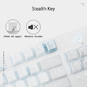 ASUS ROG Strix Scope NX TKL Moonlight White Wired Mechanical RGB Gaming Keyboard | ROG NX Red Linear Switches, Aluminum Frame, Aura Sync Lighting, Tenkeyless Design, Quick Toggle Media Keys