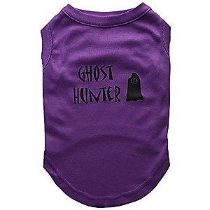 Mirage Pet Products Ghost Hunter Screen Print Shirt Purple with Black Lettering Lg (14)