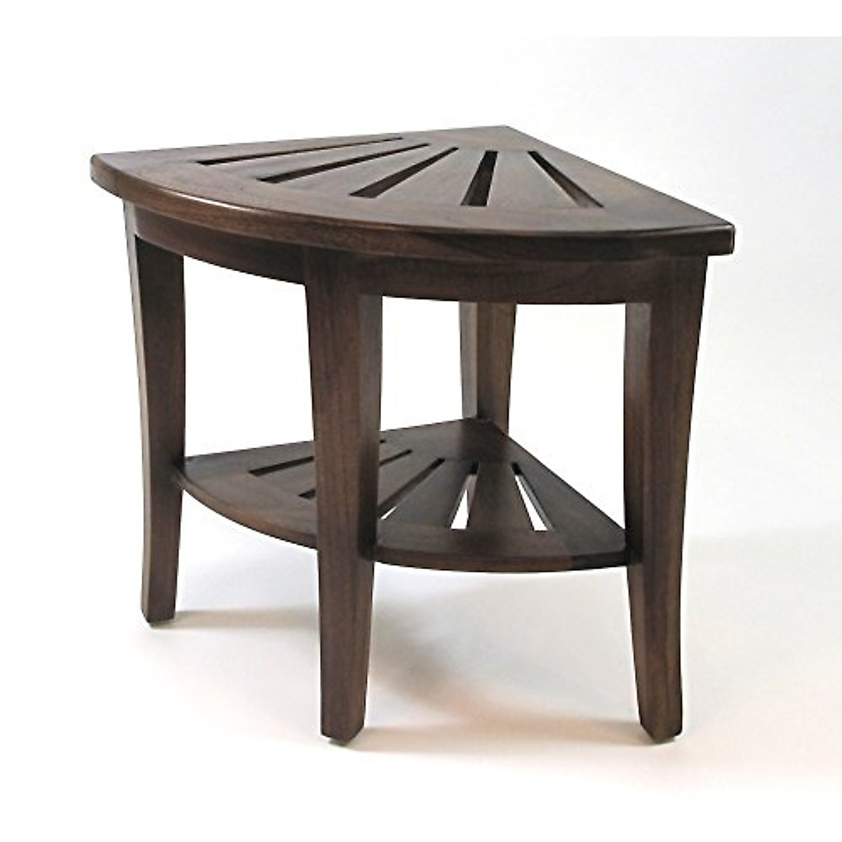 Redmon For Kids Genuine Teak Corner Shower Bench, Wood Grain Teak