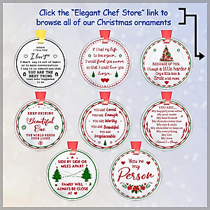 Elegant Chef Family Christmas Ornament Gifts- Side by Side Or Miles Apart Family Will Always be Close at Heart- Long Distance Love Decoration for Xmas Holidays Celebration