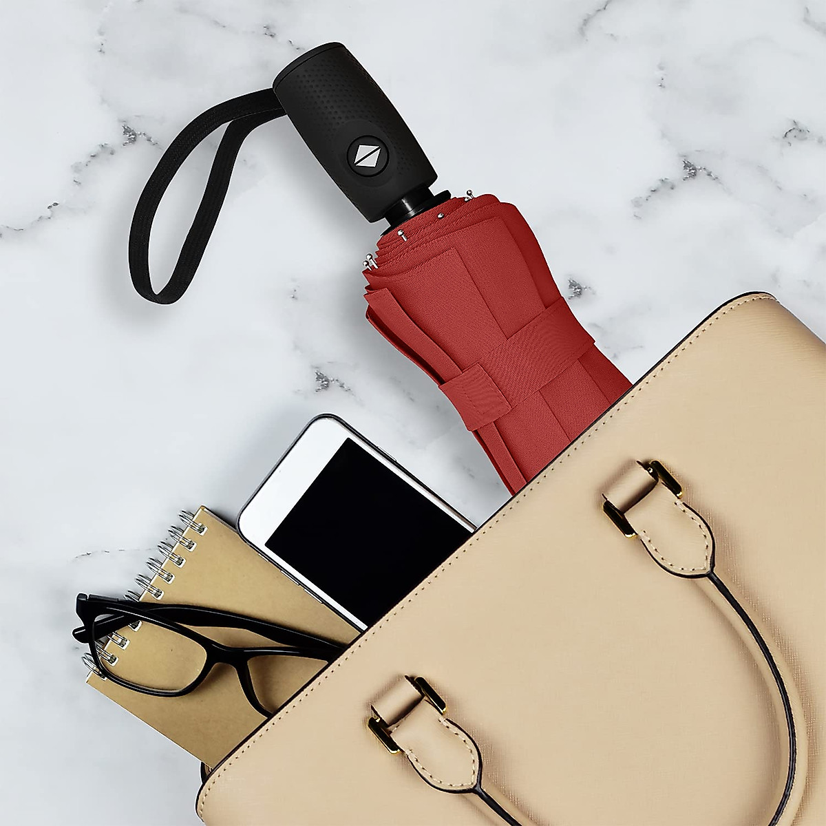 Repel Umbrella The Original Portable Travel Umbrella - Umbrellas for Rain Windproof, Strong Compact Umbrella for Wind and Rain - Perfect For On-the-Go, Car Umbrella, Backpack Umbrella