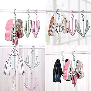 6Pcs Shoe Hanger,Hanging Shoe Organizer,Hanging Shoe Rack,Shoe Drying Rack for Dryer,Shoe Dryer Rack,Shoe Hangers Hanging Drying Rack,Dry Shoe Rack Organizer Shoe Hook Rotating Hanger for Drying Shoe